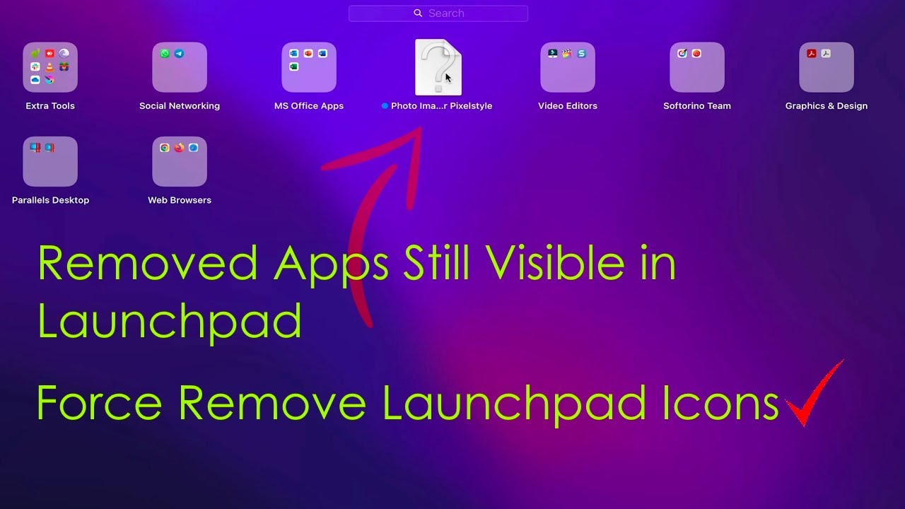 Force Remove Apps from MacBooks Launchpad @pcguide4u - YouTube