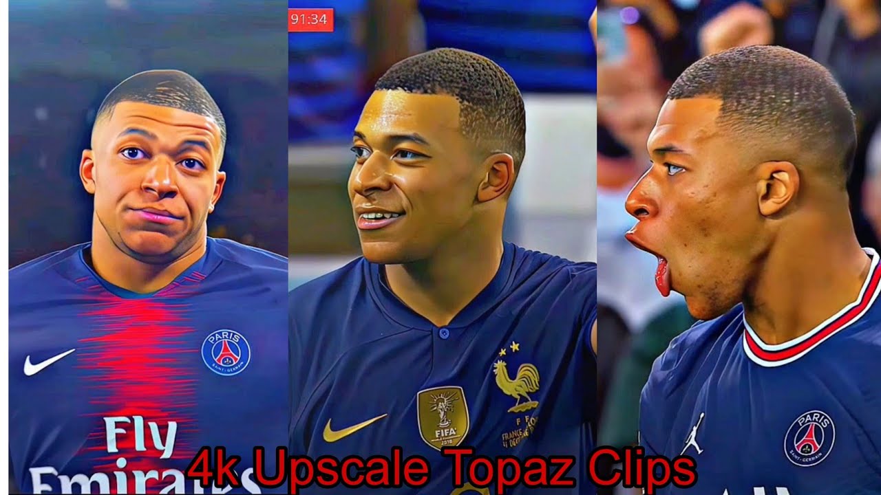 Kylian Mbappe 4k Clips For Edit | Upscale • Topaz • { Ae + CC ...
