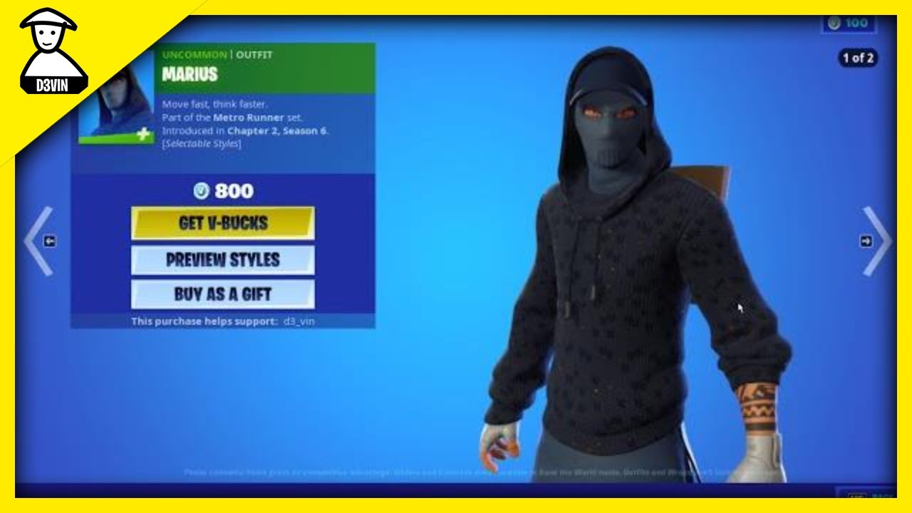 Fortnite Item Shop Today *NEW* MARIUS SKIN! [16 May, 2021] (Fortnite ...