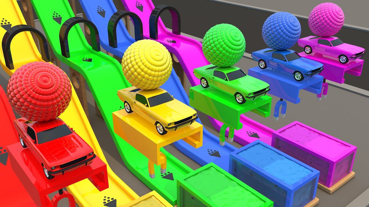 Playtime Pretend Play Video for Kids Super Car Toys Color Sliding ...