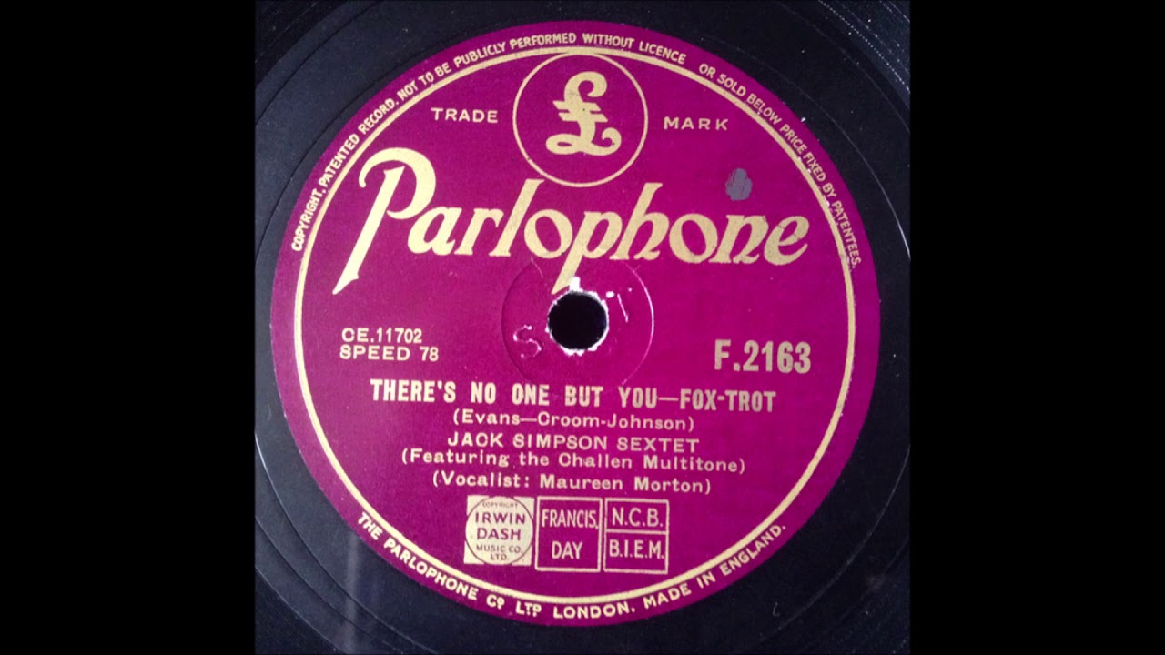Jack Simpson sextet - There's no one but you (1946) - YouTube