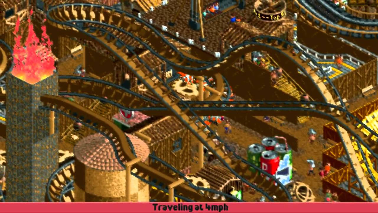 rct2 my mine themed park (my scenery theme-park #12) - YouTube