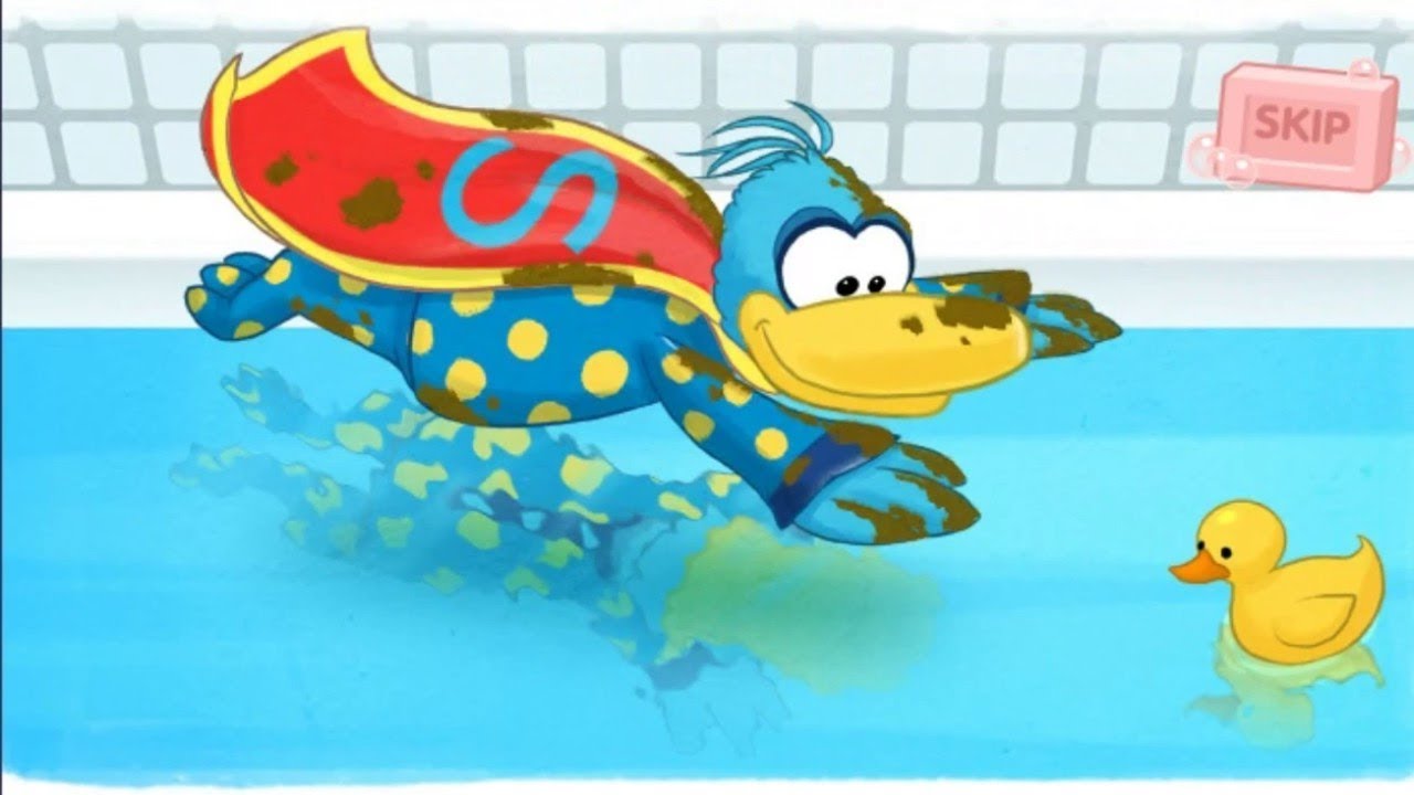 Pajanimals Games Squacky Superhero Bathtime Splash - YouTube