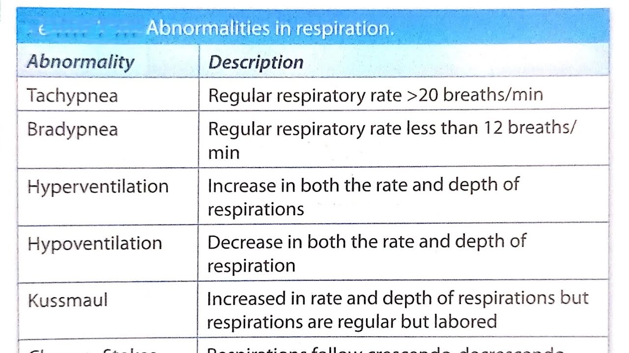 Abnormalities Of Respiration - YouTube