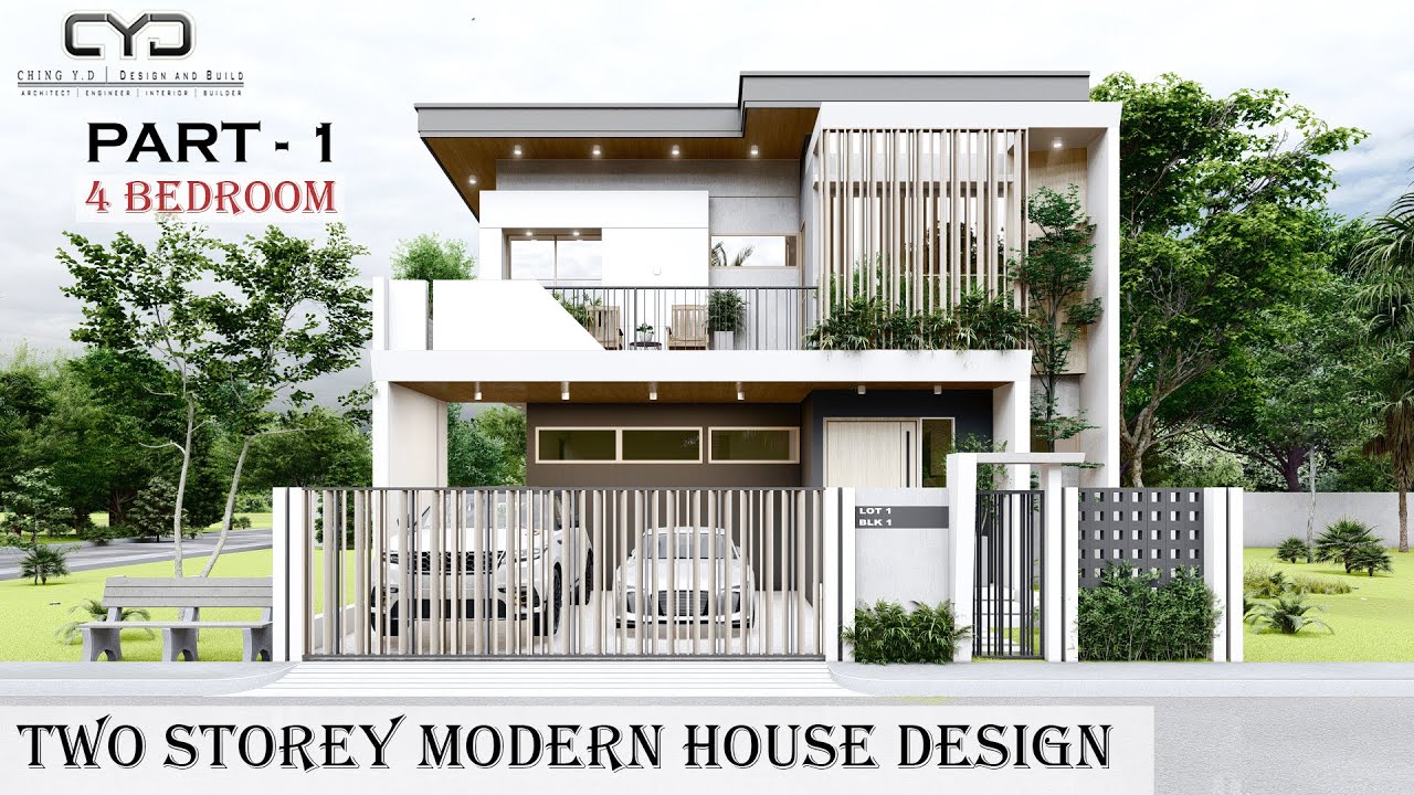 Project #59: Part-1 | 4 BEDROOM 2-STOREY MODERN HOUSE | 250SQM LOT ...