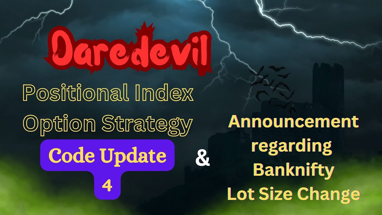 Daredevil Strategy | Positional Index Strategy | Code update 4 and Announcement | Tradetron ...