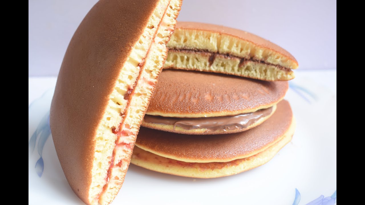 Dora cake recipe/ Japanese Pancake Dorayaki/Japanese Street Food. - YouTube