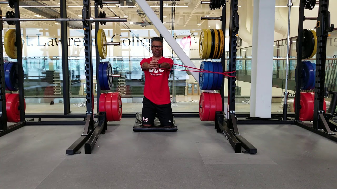 Torso - Tall Kneel Anti Rotation Press - Front View - YouTube