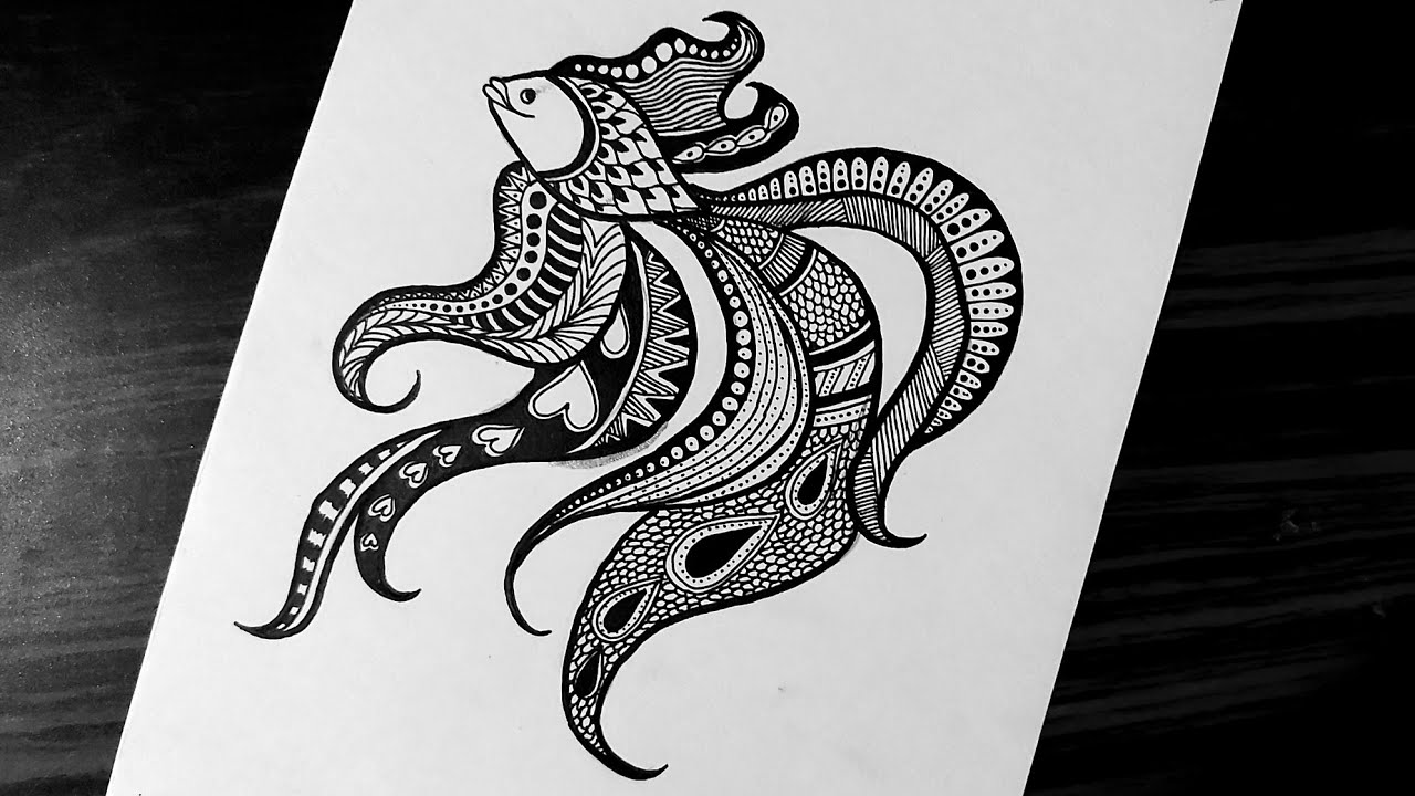 Fish Mandala || Mandala for beginners step by step || Doodle Art ...