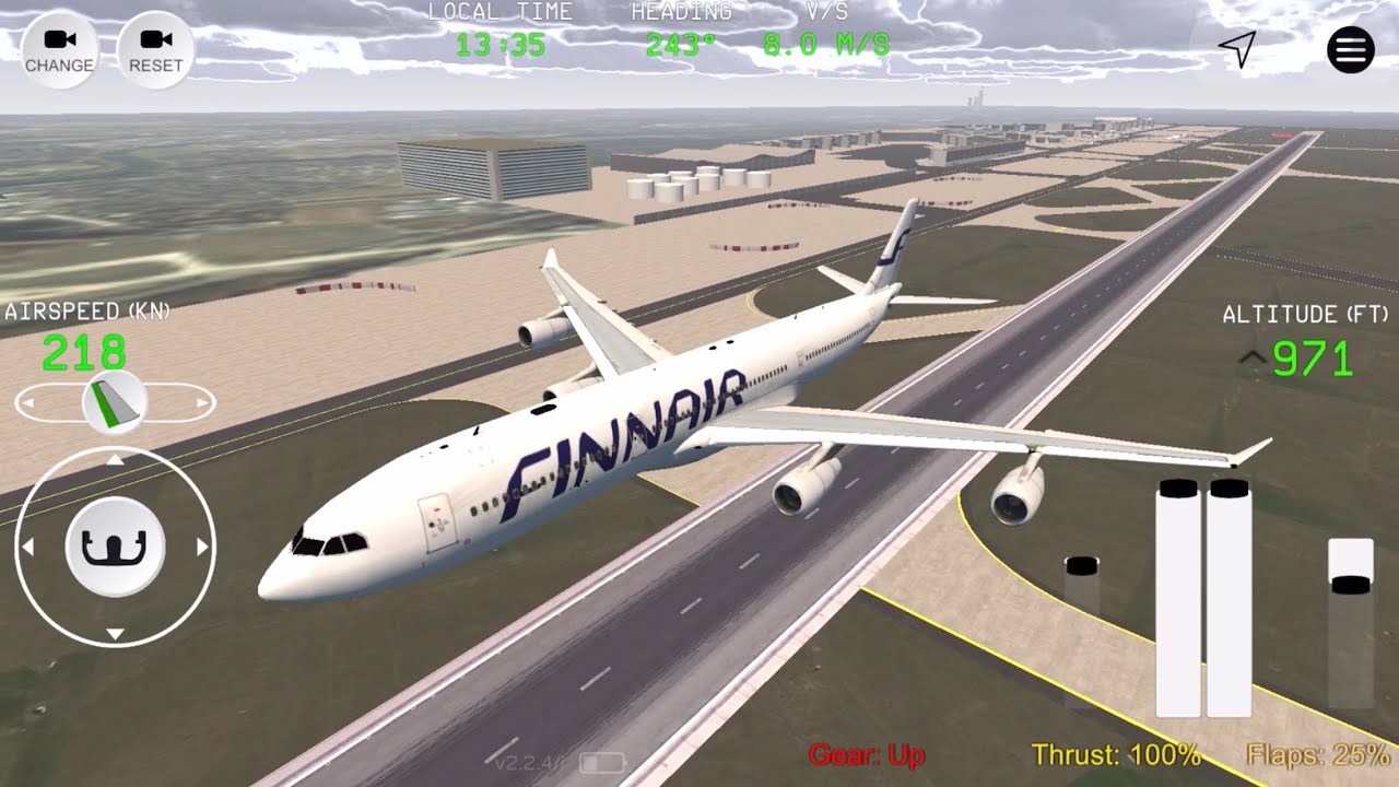 RC FS Advanced Real Flight Simulator Full GamePlay A343 FINNAIR by ios ...
