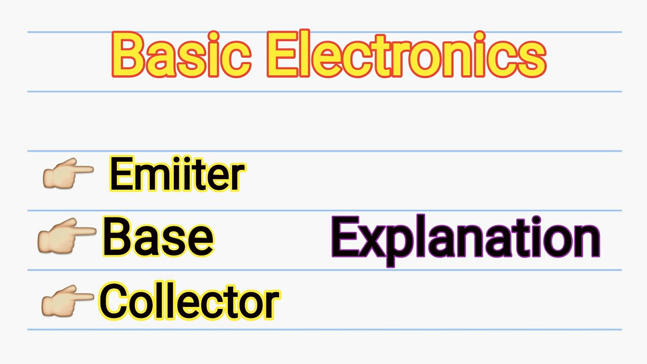 Emitter,Base & Collector of a Transistor!! #technical #basic - YouTube