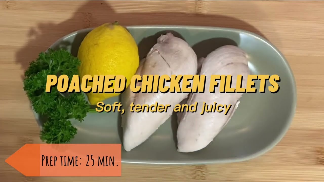 Soft, tender and juicy poached chicken fillets #poachedchicken # ...
