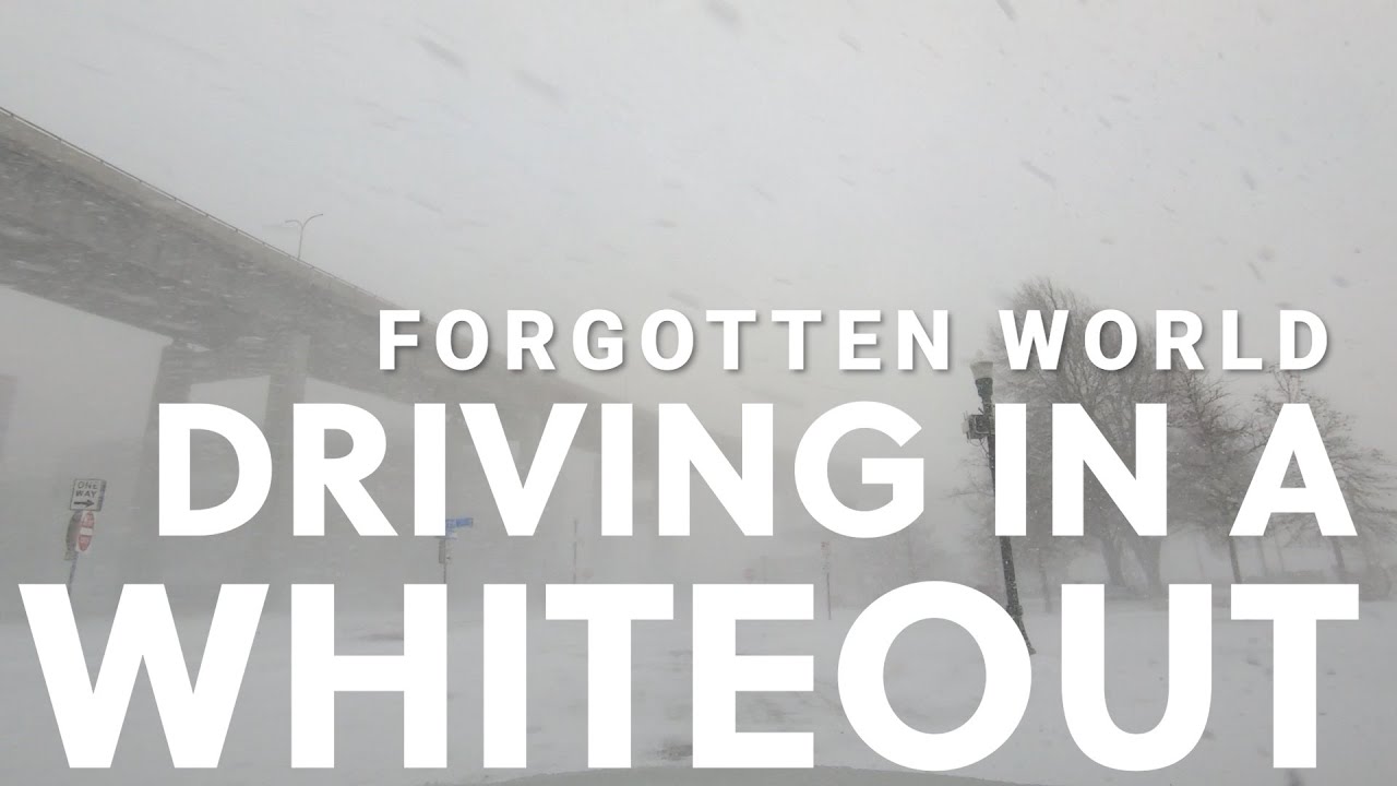 DRIVING IN A SNOWSTORM WHITEOUT (BUFFALO) - YouTube