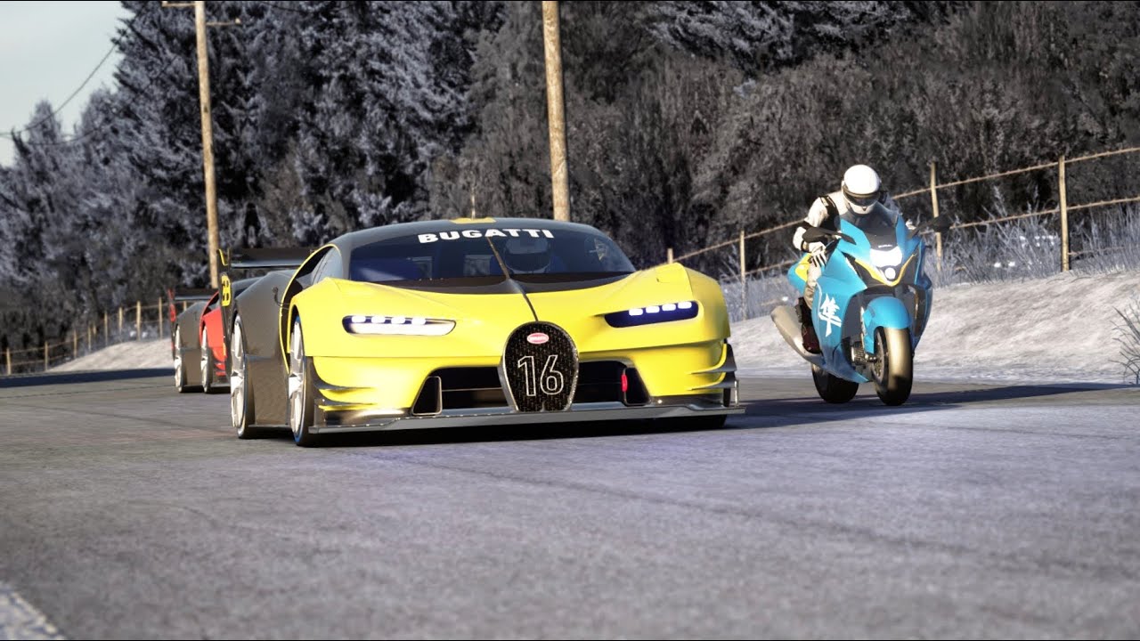 Suzuki Hayabusa vs Bugatti Bolide vs Koenigsegg Jessko vs Bugatti ...