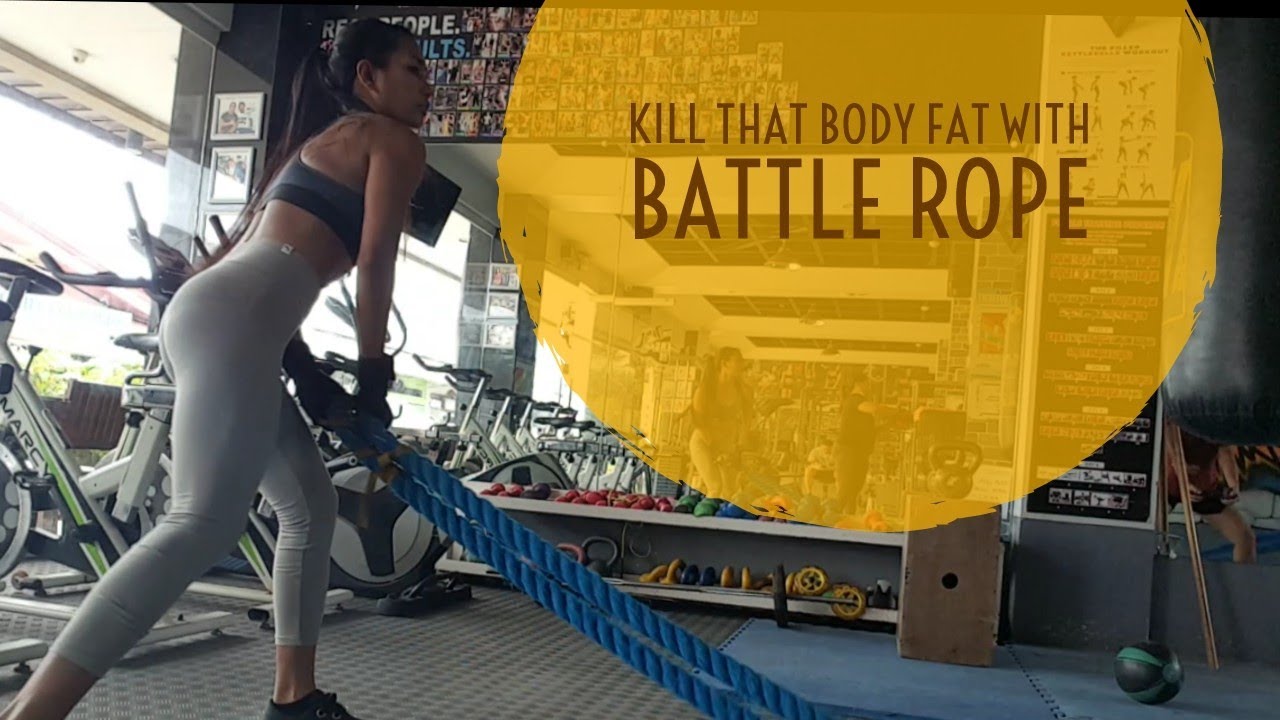 3 MINUTE BATTLE ROPE EXERCISES to BURN YOUR BODY FATS - YouTube