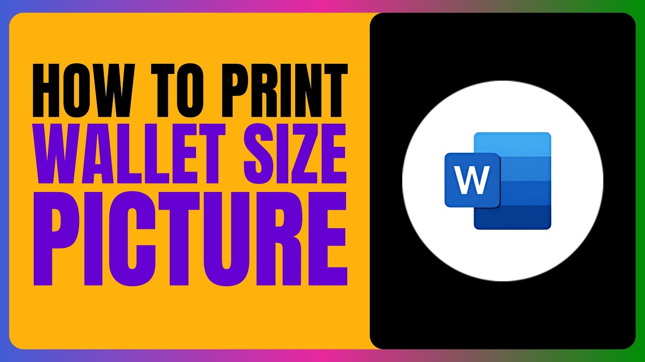 PRINT Wallet Size Pictures in Word in Under 1 Minute! - YouTube