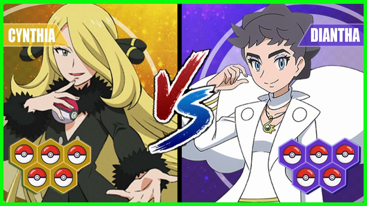 Pokemon Battle Pedia Cynthia Vs Diantha Youtube