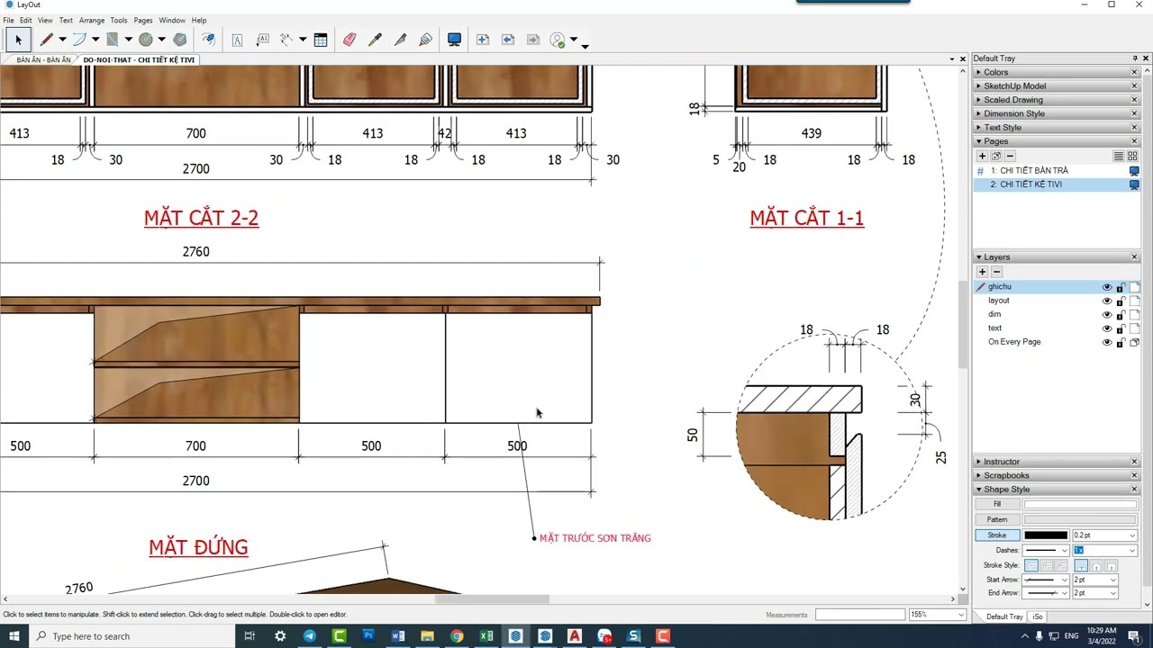 Layout Sketchup - Bài Tập Kệ Tivi - PhuongTk - YouTube