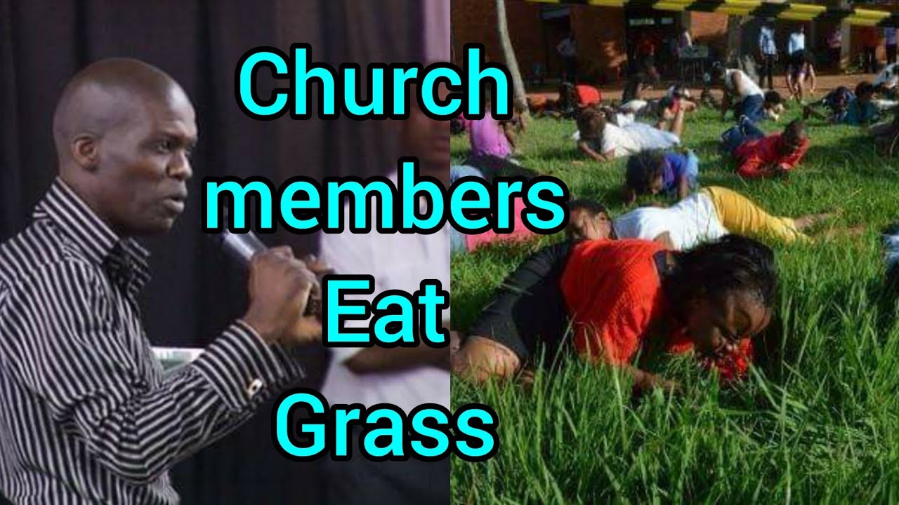 A South African pastor got his church members to eat grass - YouTube
