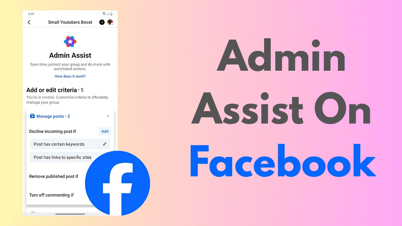 How To Use Admin Assist On Facebook – Automate Group Moderation - YouTube
