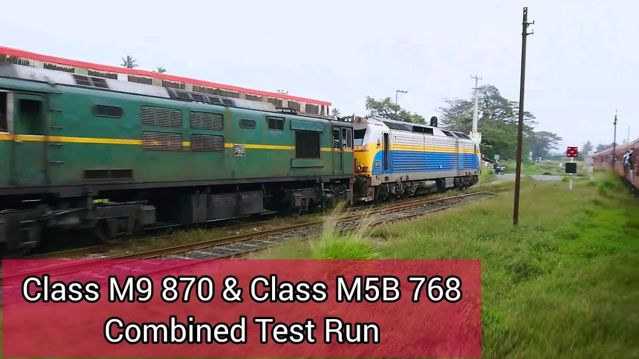 Twin Dual Cabin Locomotive Test Run In Sri Lanka - YouTube