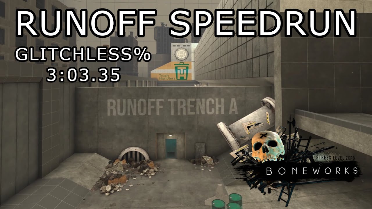 Boneworks Speedrun - Runoff Glitchless% IL - 3:03.35 - YouTube