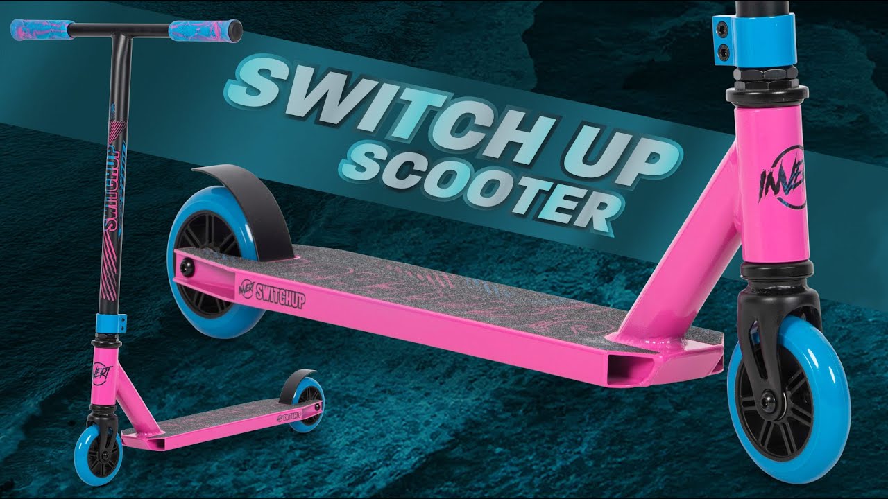 Invert Switch Up Scooter - Pink/Black/Blue - YouTube