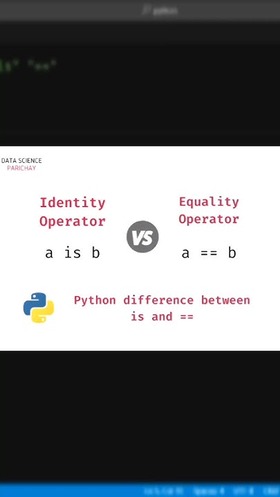 Identify Operator VS == in Python|Python Tamil|Python For Beginners|Crazy Codes #shorts #python ...