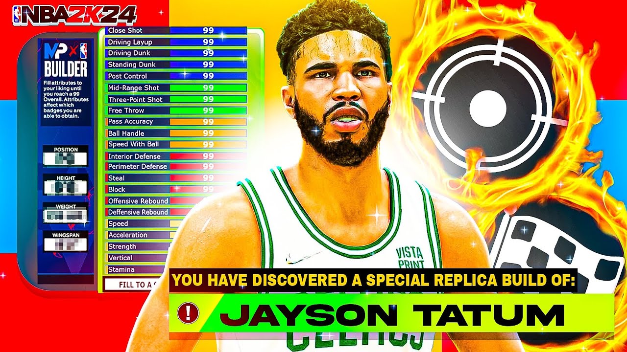 THE BEST 6'8 SMALL FORWARD BUILD OF NBA 2K24! JAYSON TATUM BUILD NBA ...