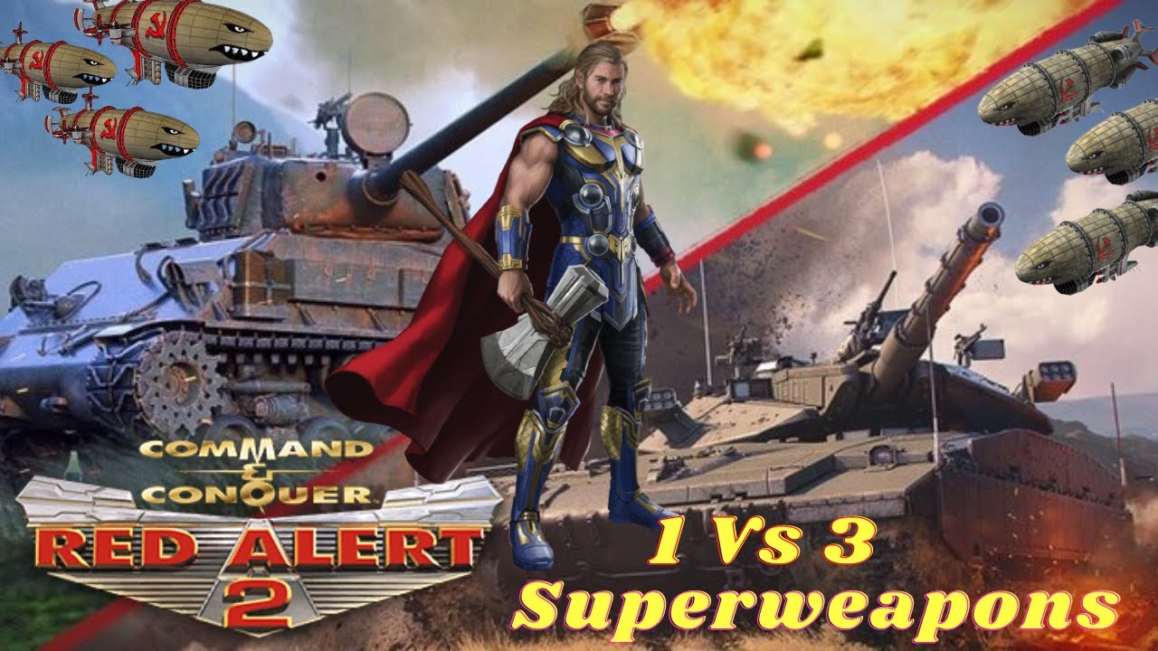 Red Alert 2 | 1 Vs 3 Brutal Enemy | Superweapons | #59 - YouTube