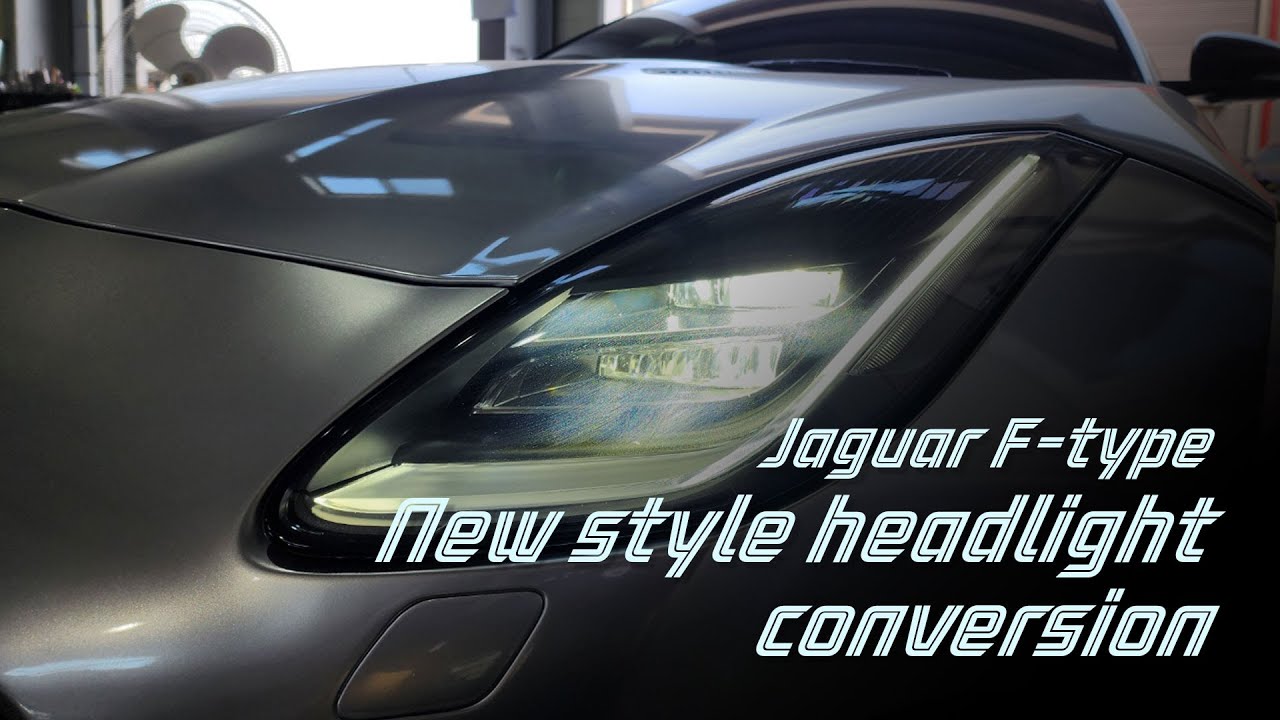 Jaguar F type xenon headlight to new style full LED headlight ...