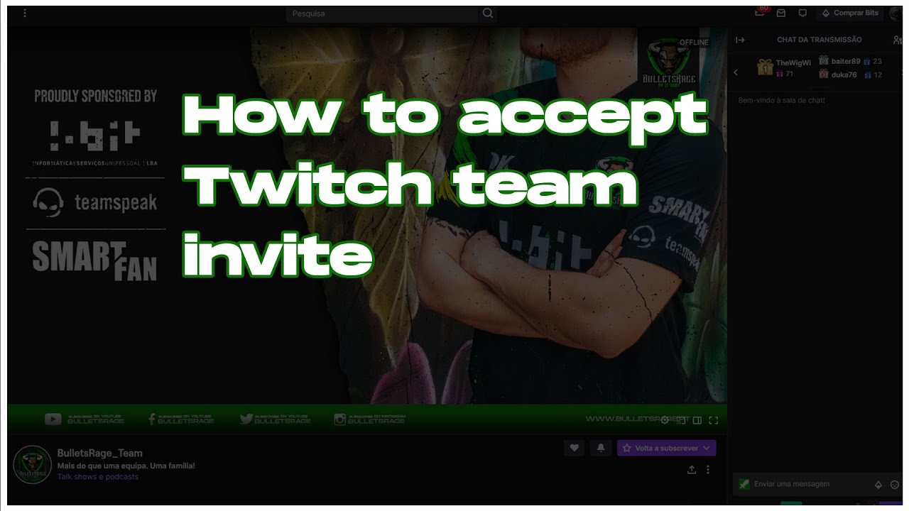 How to accept Twitch team invite - YouTube