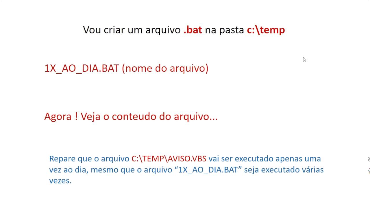 EXECUTAR UM ARQUIVO BATCH BAT UMA VEZ AO DIA RUN ONCE A DAY YouTube executar-um-arquivo-batch-bat-uma-vez-ao-dia-run-once-a-day-youtube