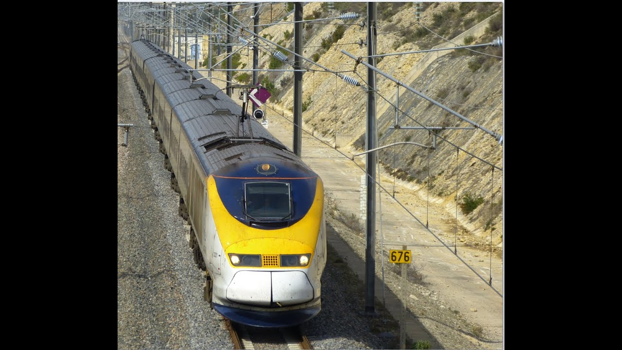 High speed train (TGV,Eurostar,AVE) on the LGV - YouTube