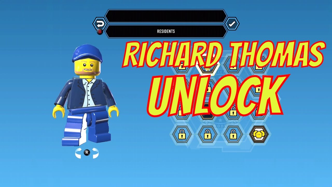 LEGO City Undercover Remastered Richard Thomas Unlock Location and Free ...