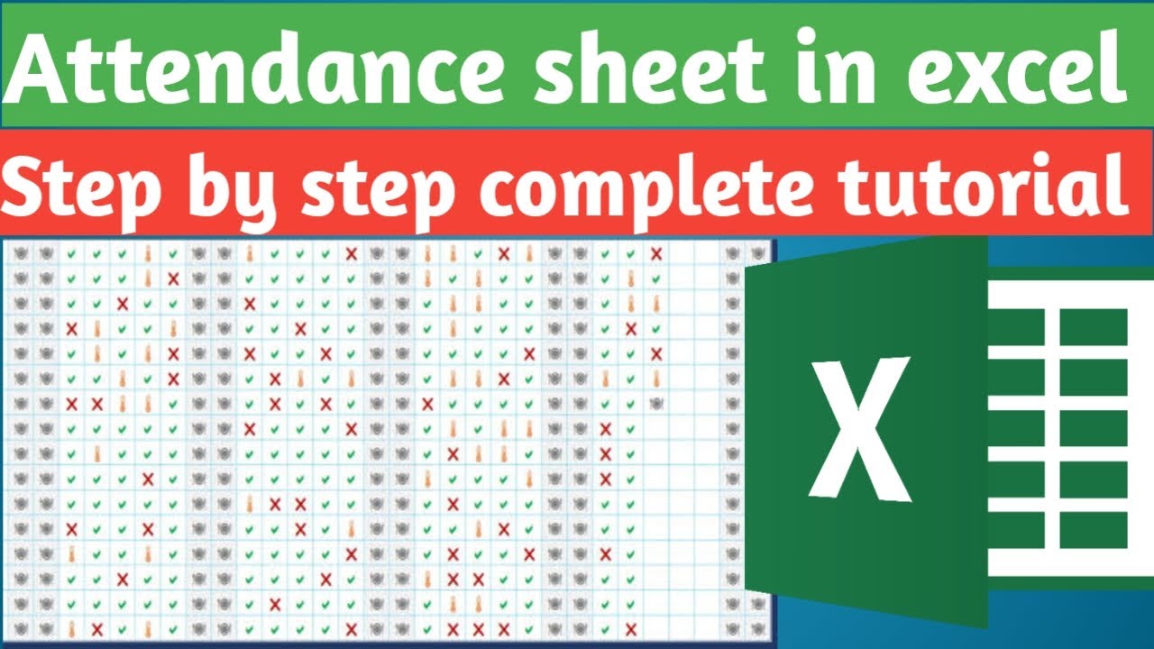 How to make a excel attendance sheet | attendance sheet in excel with ...