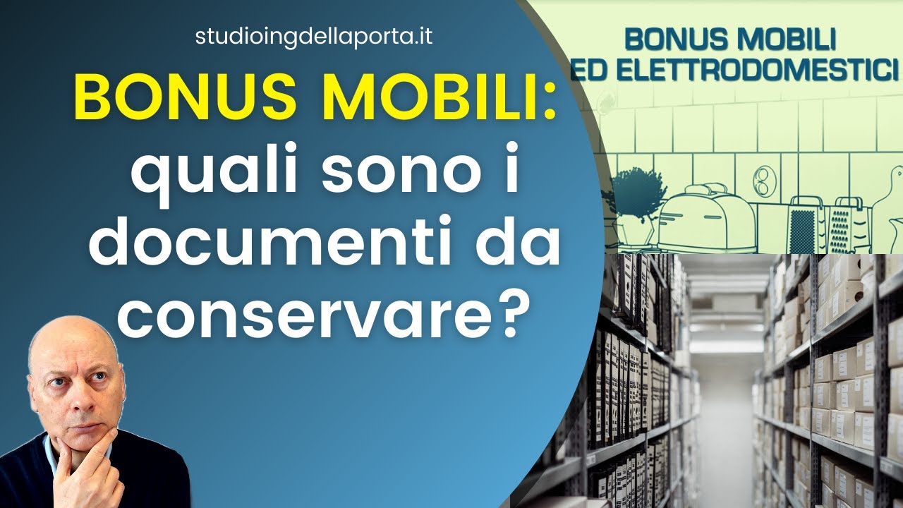 BONUS MOBILI: sai quali documenti devi conservare? - YouTube