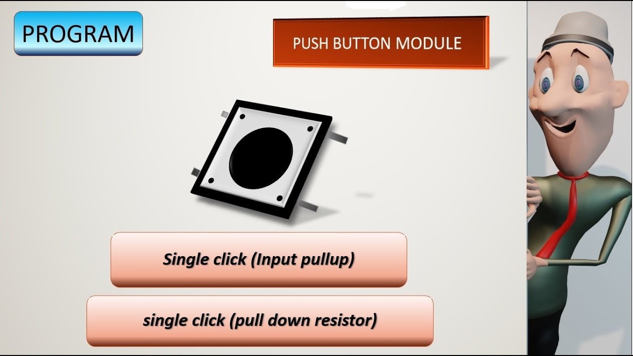 Arduino Push Button Switch Input Pull Up And Pulldown Program Tutorial 1598