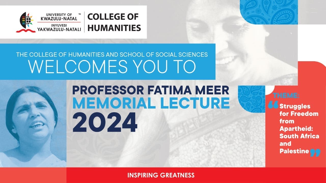 PROFESSOR FATIMA MEER MEMORIAL LECTURE 2024 - YouTube