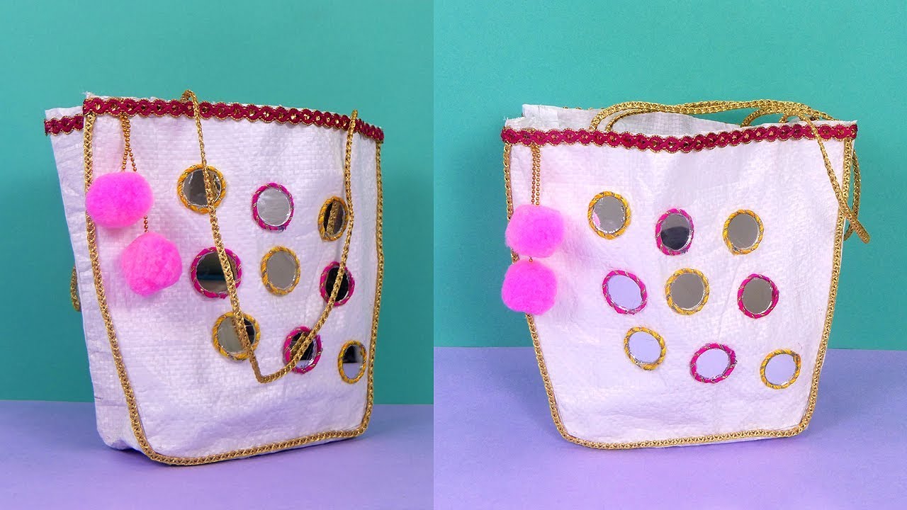 Make Designer Plastic Bag for Daily Use | Best Out of Waste Plastic Bag ...