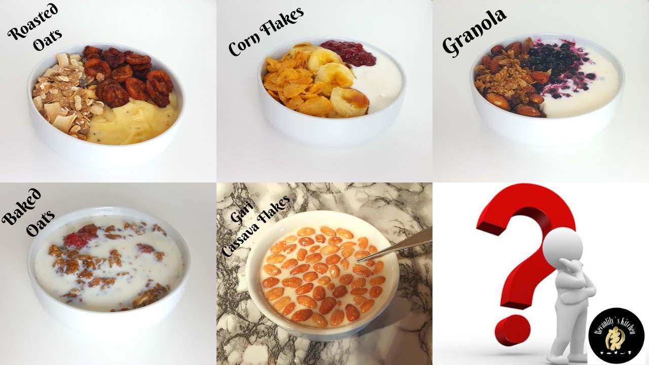 6 Healthy Breakfast Oats Meal / Chia Pudding / Gari Pudding // Maa Dora ...