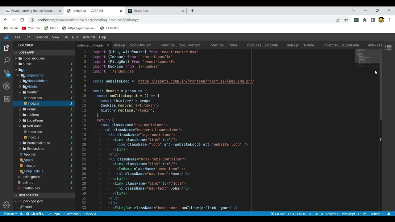 React Js Assignment 5 Jobby App — Ccbp Nxtwave Youtube