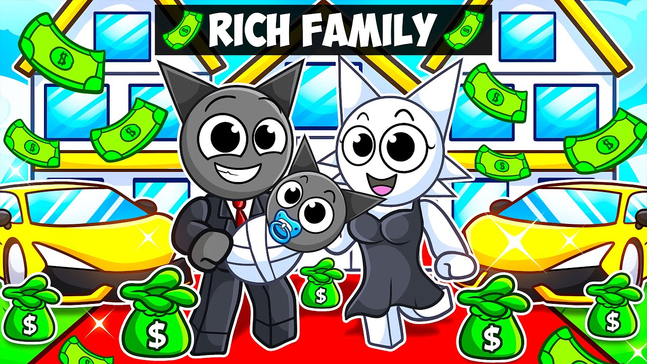 Having a RICH SPRUNKI FAMILY in Roblox - YouTube