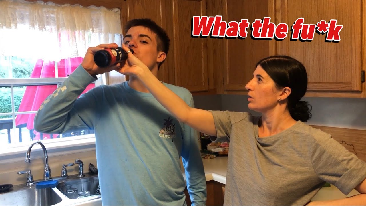 DRINKING BEER PRANK ON MOM - YouTube