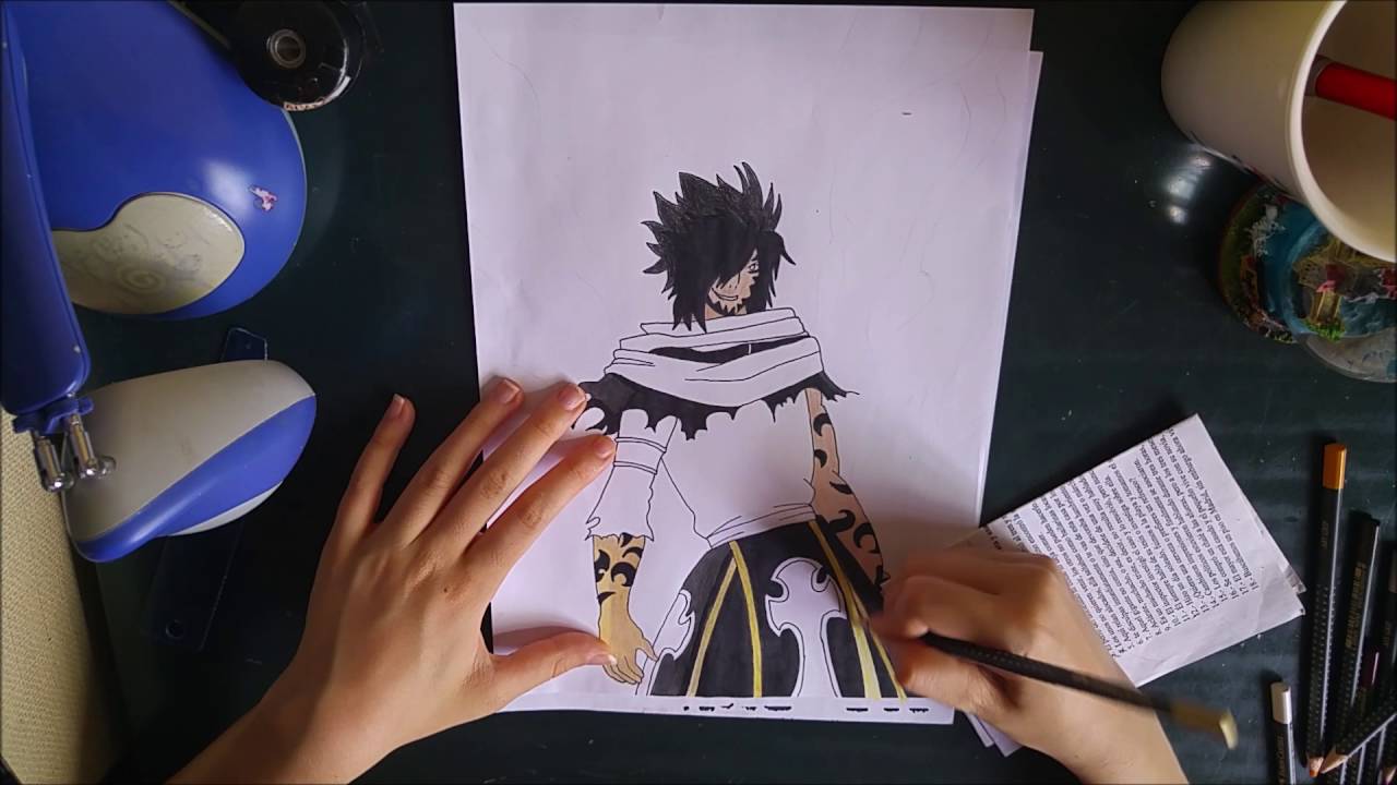 Speed Drawing - Rogue Cheney (Fairy Tail) - YouTube