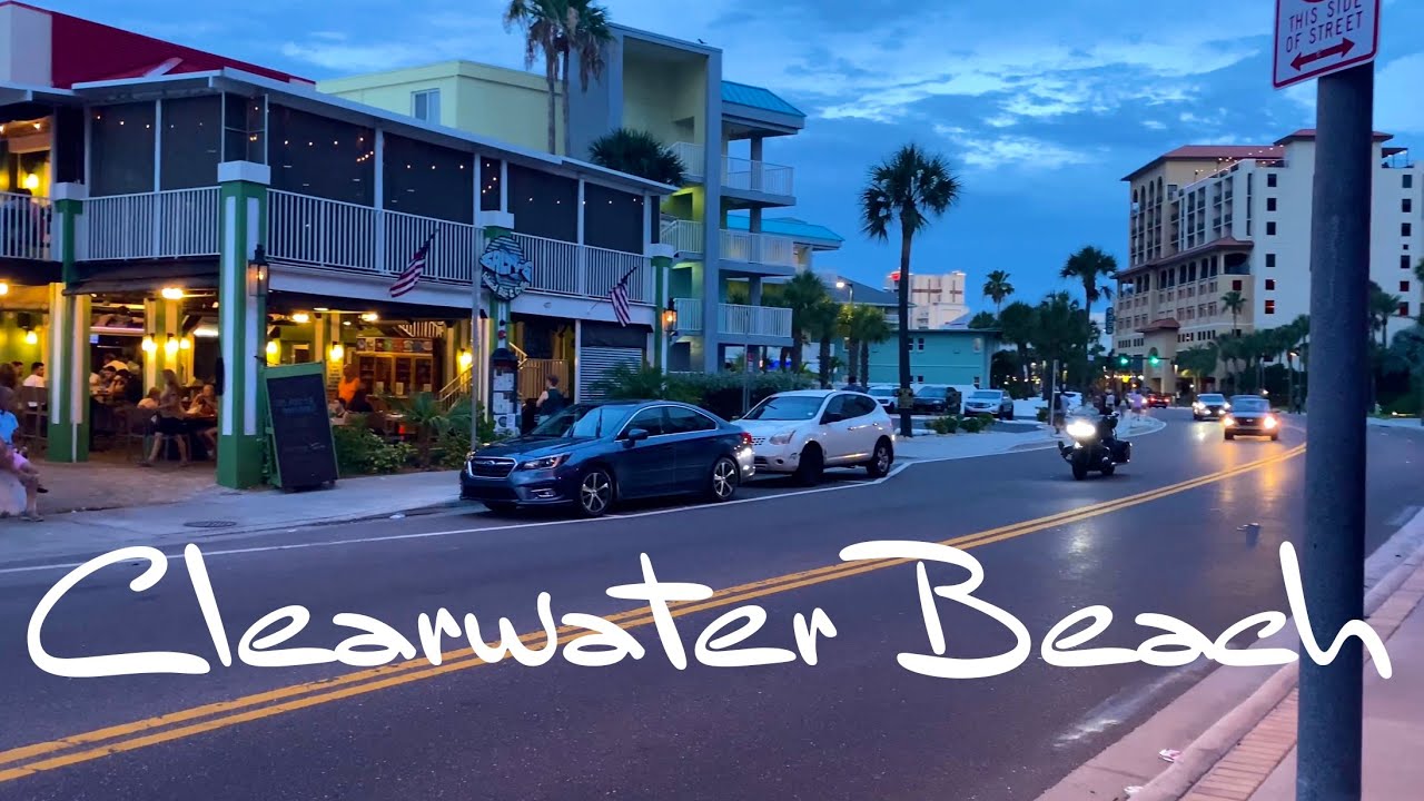 [4K] Clearwater Beach FL- Beach/Gulf View BLVD POV - YouTube