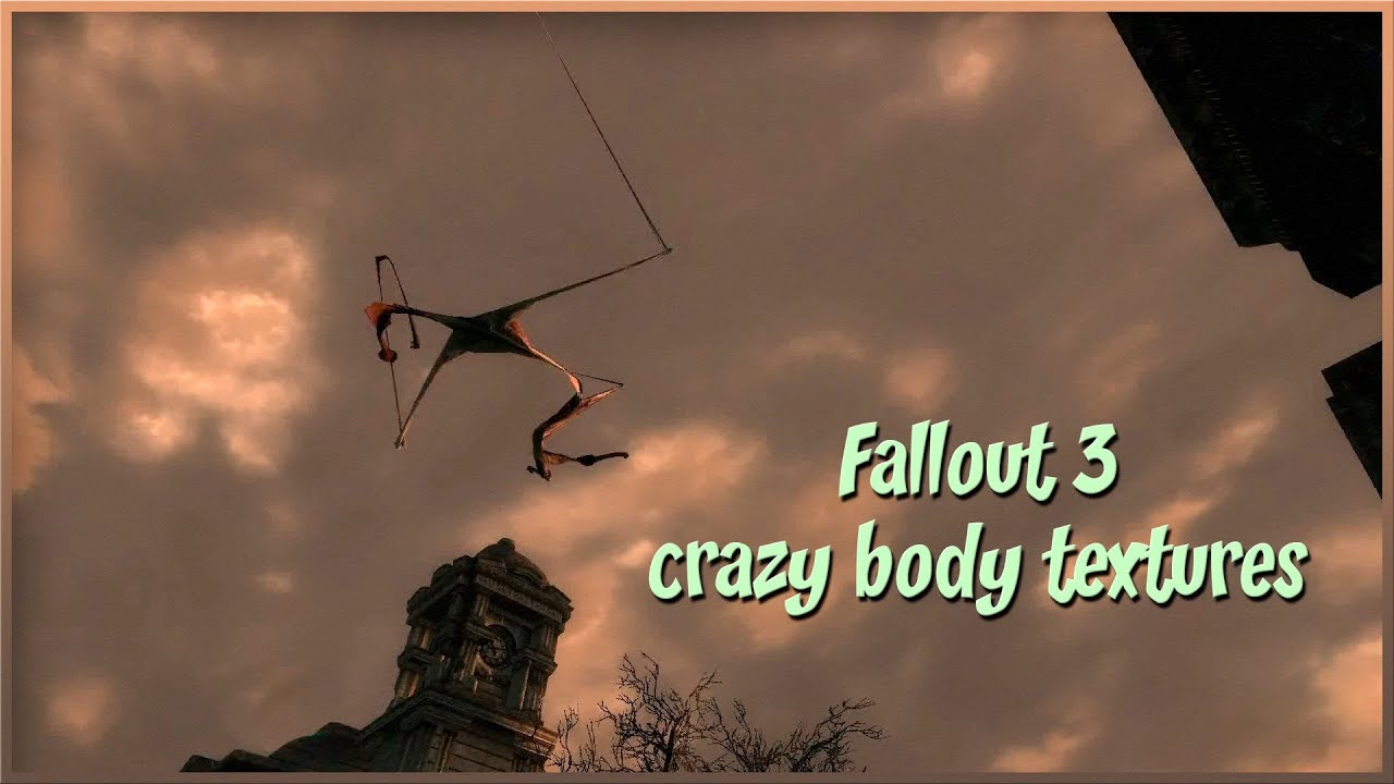 Fallout 3 crazy body textures - Фоллаут Дикие текстуры - YouTube