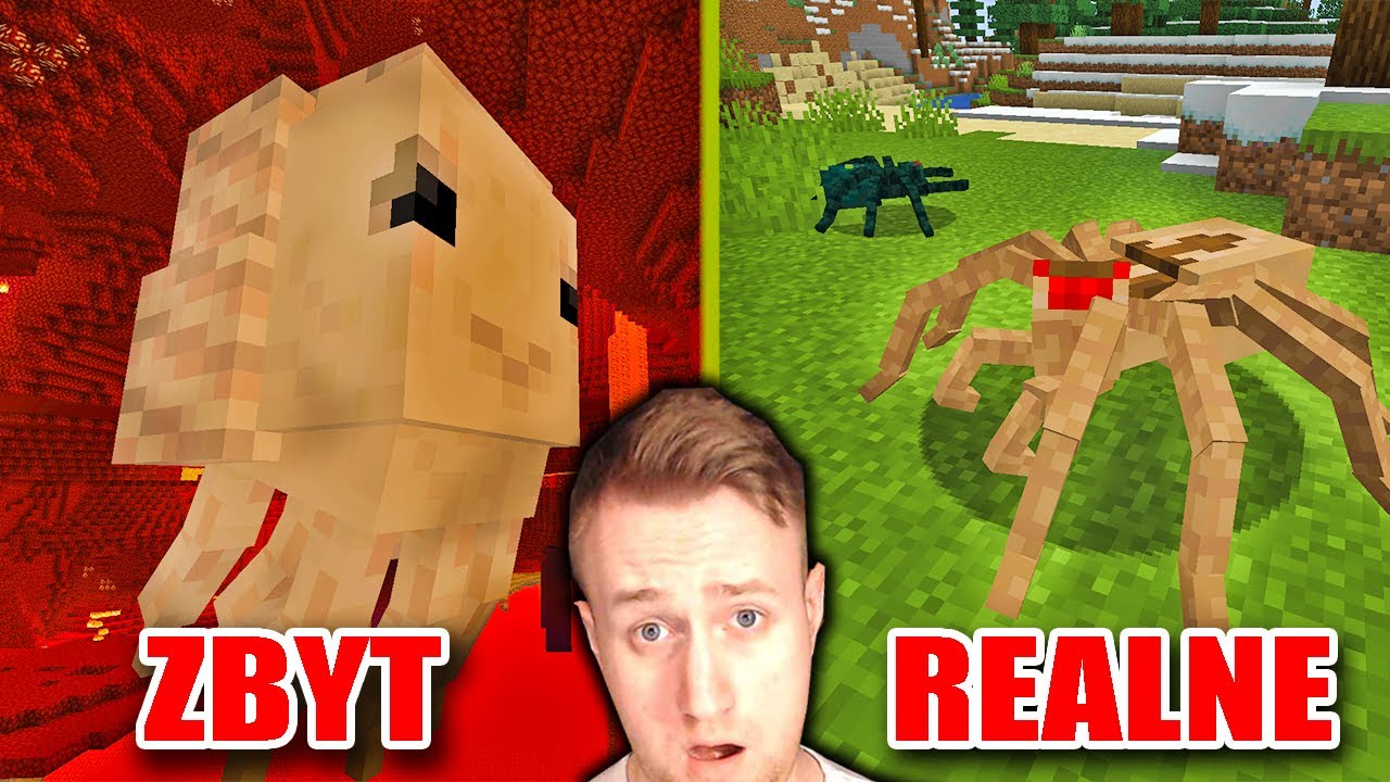 POTWORY I ZWIERZĘTA ZBYT REALISTYCZNE W MINECRAFT - YouTube