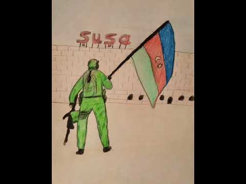 8 Noyabr Şanlı Zəfər Gününə aid rəsm.