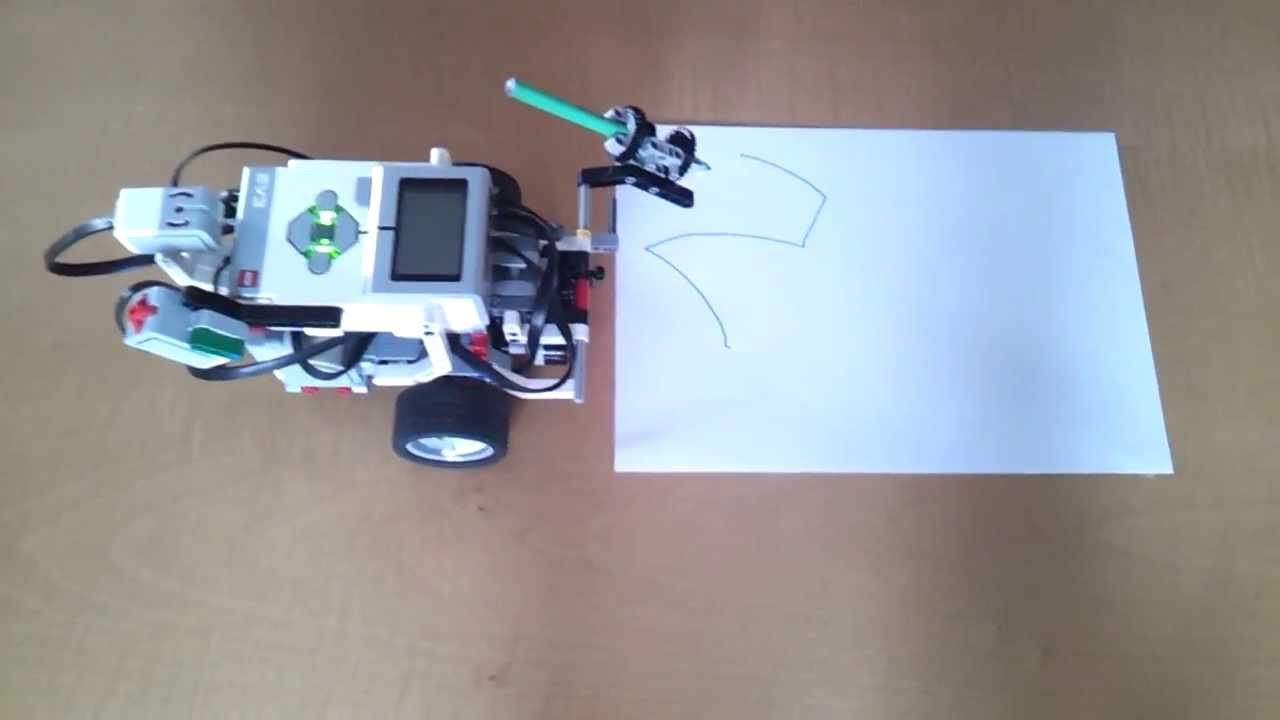 Drawing number 2 with LEGO Mindstorm EV3 - YouTube